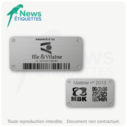 Plaque machine acier inoxydable gravure laser